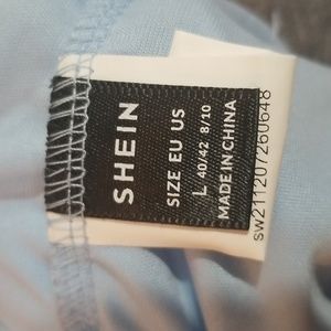 SHEIN | Dresses | Shein Powder Blue One Sleeve Ruched Dress | Poshmark